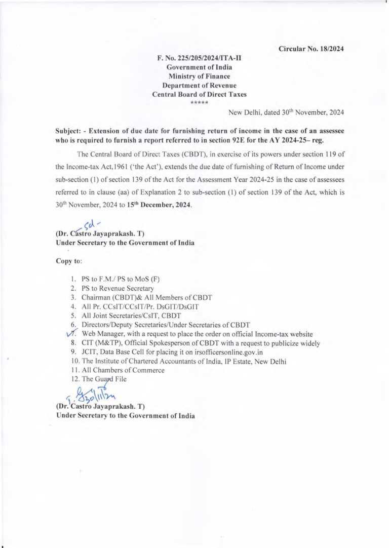 Income Tax Alert ITR Due Date Extension for AY 2024-25 Income Tax Alert ITR Due Date Extension for AY 2024-25
