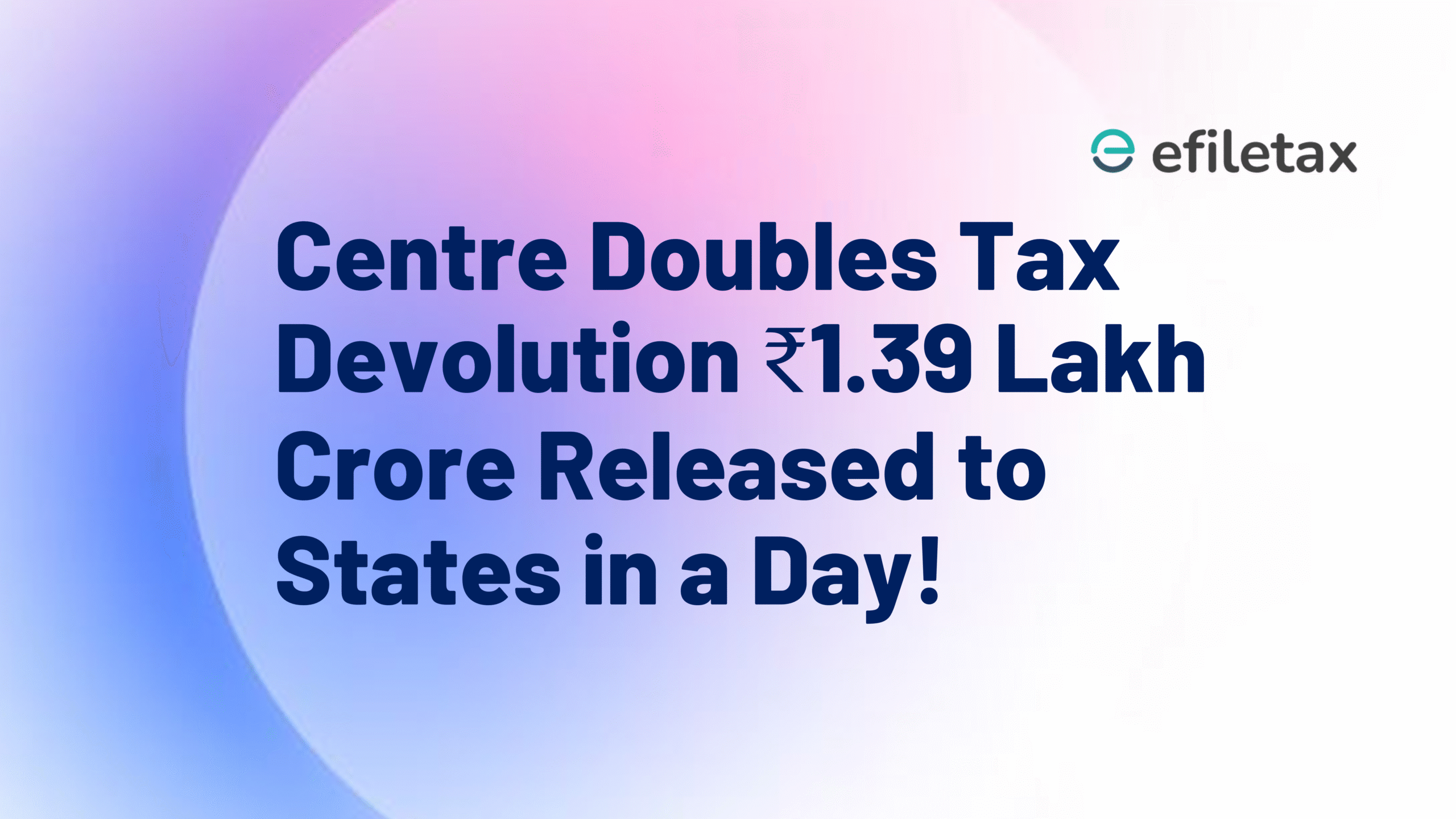 Centre Doubles Tax Devolution to States ₹1.39 Lakh Crore Released ...