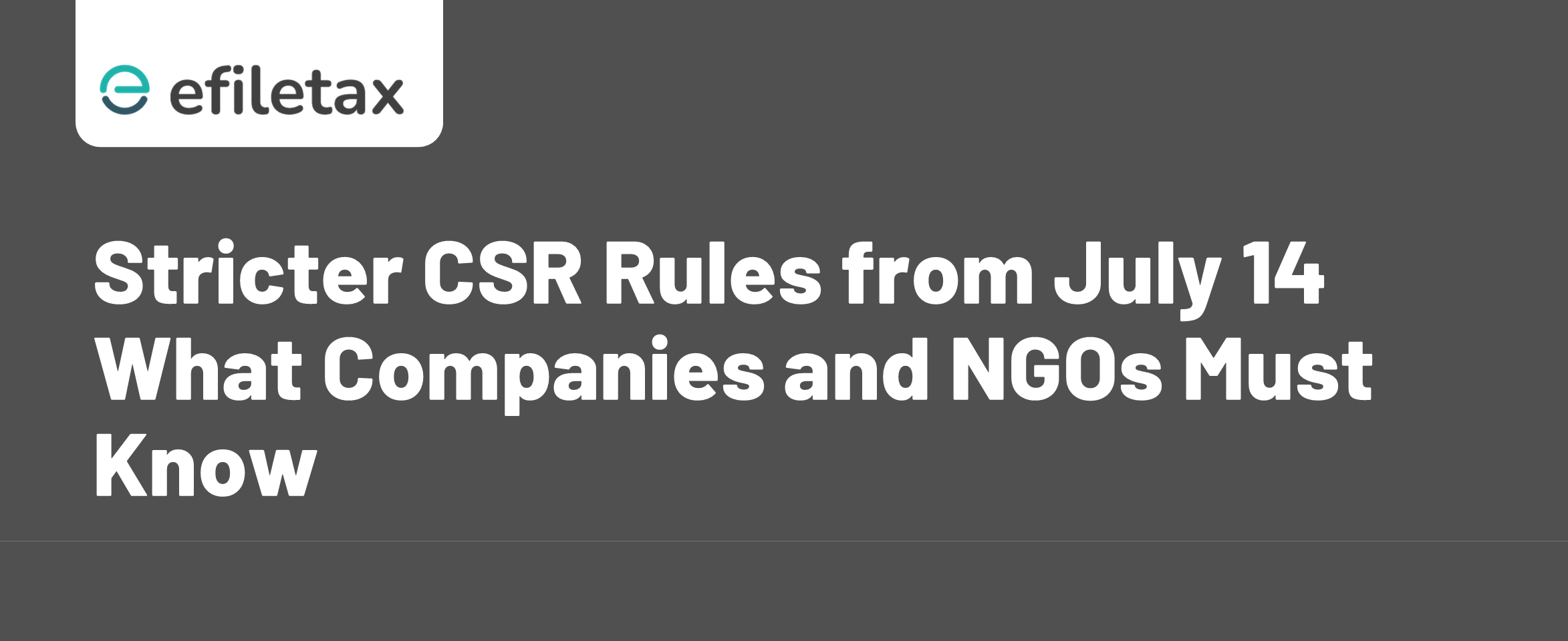 Stricter CSR Rules New Tax Compliance Norms for Trusts - efiletax